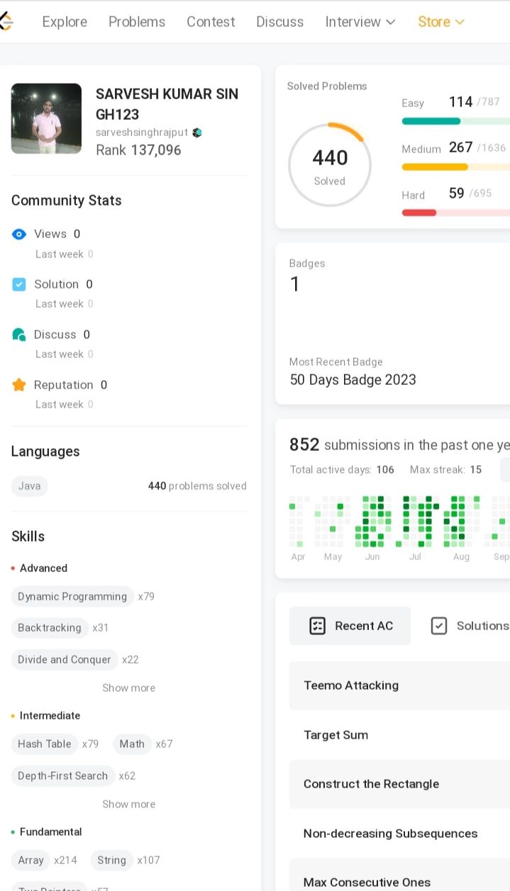 S SARVESH on LinkedIn: #leetcode #code #java #dsa S SARVESH on LinkedIn: #leetcode #code #java #dsa