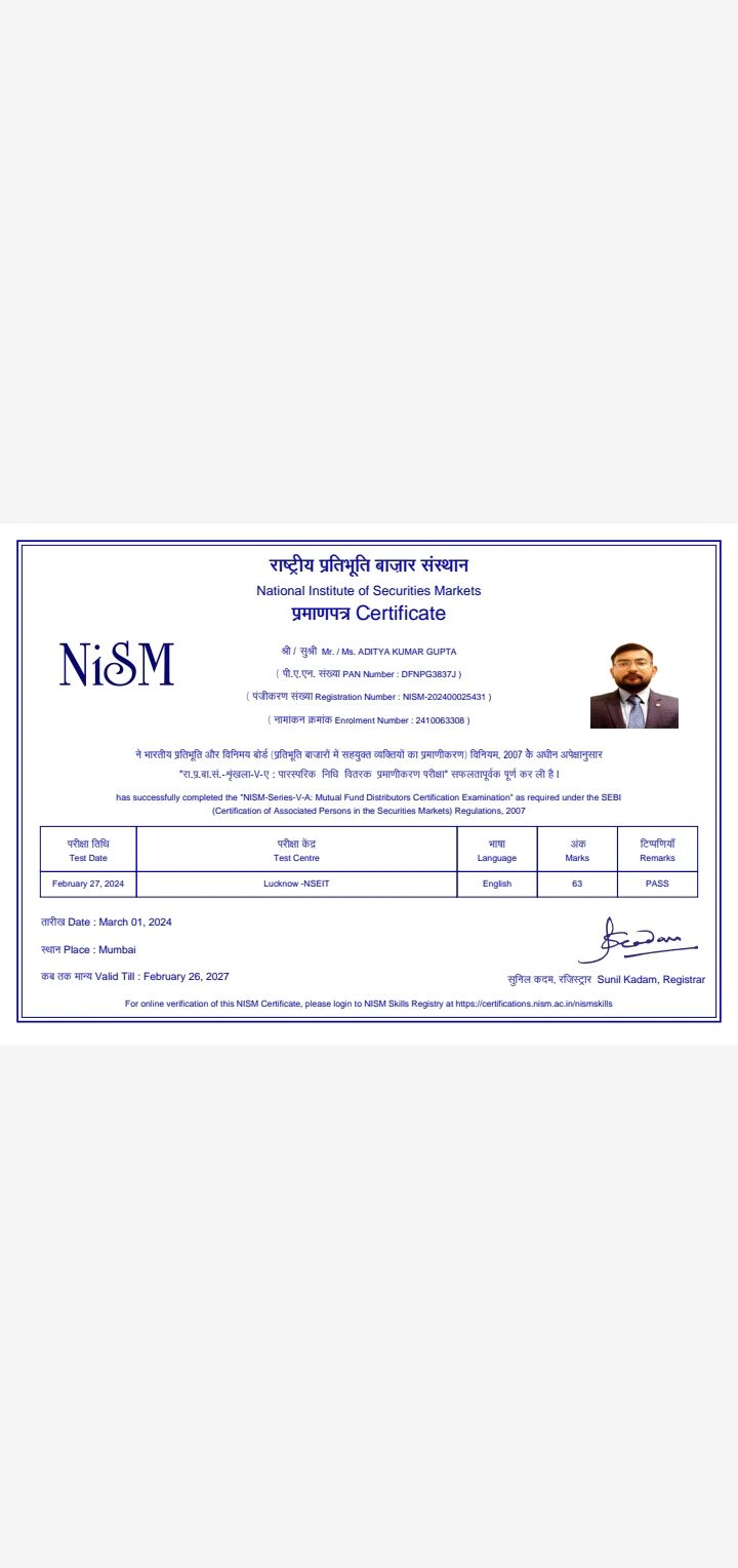 Aditya kumar Gupta on LinkedIn: Finally I cleared my NISM-Series-V-A. Aditya kumar Gupta on LinkedIn: Finally I cleared my NISM-Series-V-A.