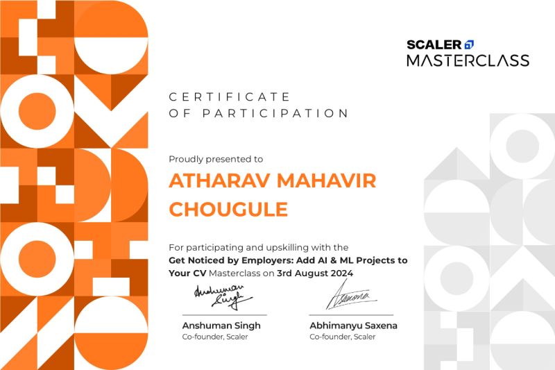 Atharv Chougule on LinkedIn: #ai #machinelearning #techskills # ... Atharv Chougule on LinkedIn: #ai #machinelearning #techskills # ...
