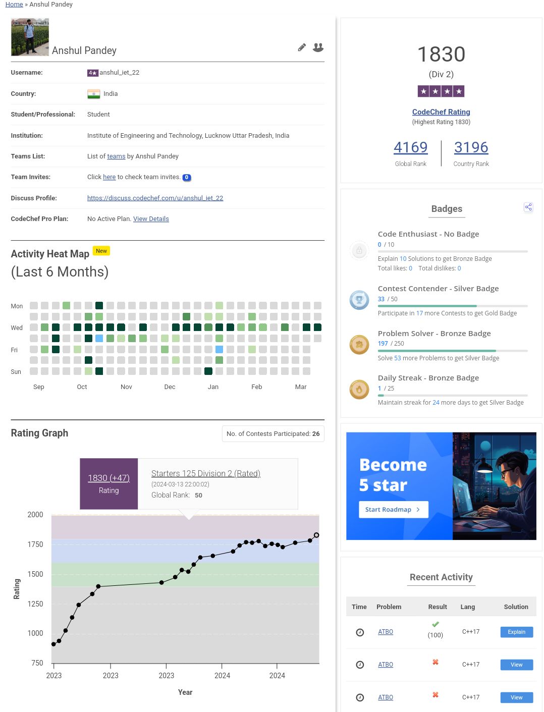 Anshul Pandey on LinkedIn: #competitiveprogramming #codechef | 16 comments Anshul Pandey on LinkedIn: #competitiveprogramming #codechef | 16 comments