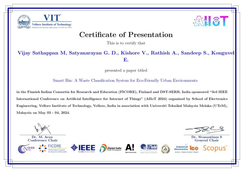 Kishore V on LinkedIn: #iot #ieee #research #smartbin Kishore V on LinkedIn: #iot #ieee #research #smartbin