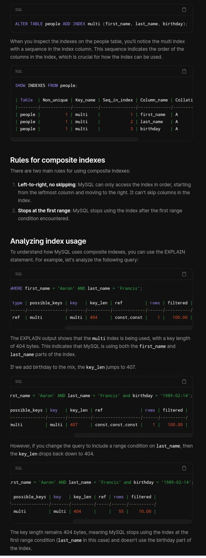 Khalid Naseer on LinkedIn: Mastering Composite indexes in MySQL Khalid Naseer on LinkedIn: Mastering Composite indexes in MySQL