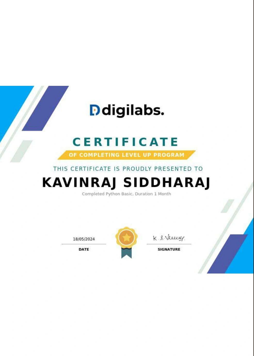 Kavinraj S on LinkedIn: #digilabs #pythonprogramming #techskills Kavinraj S on LinkedIn: #digilabs #pythonprogramming #techskills