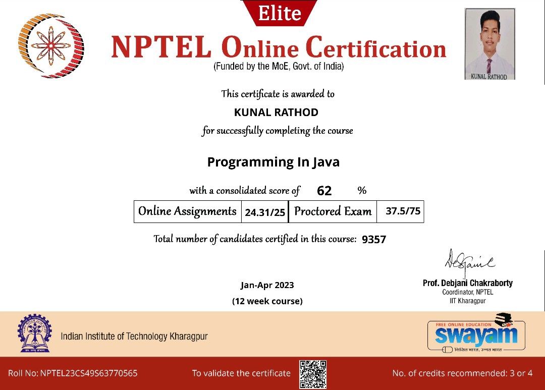 Kunal Rathod on LinkedIn: #nptel #java #javaprogramming # ... Kunal Rathod on LinkedIn: #nptel #java #javaprogramming # ...