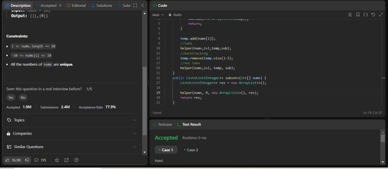 Insha Mahfooz on LinkedIn: #365daysofcode #leetcode #subsets # ... Insha Mahfooz on LinkedIn: #365daysofcode #leetcode #subsets # ...