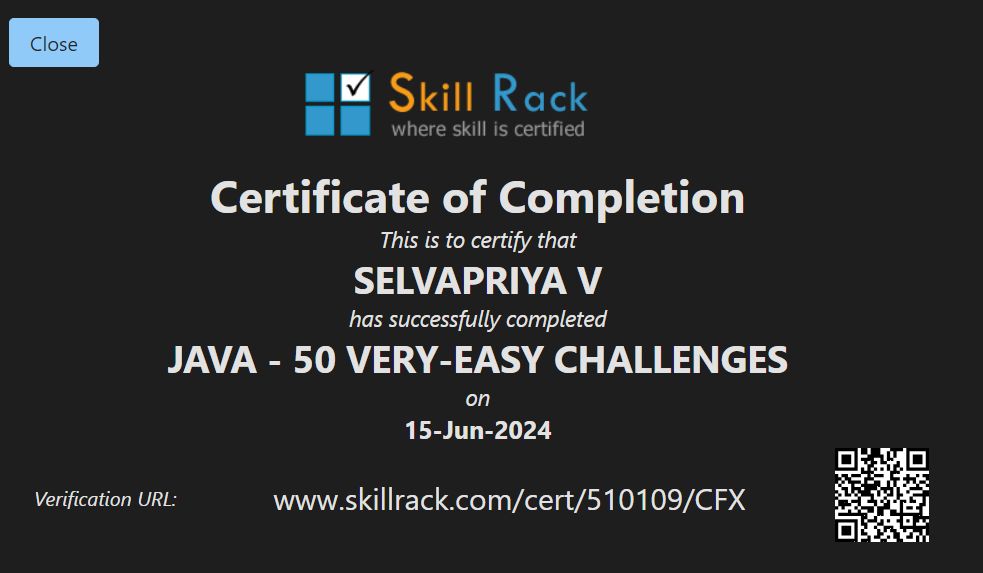 Selvapriya .V on LinkedIn: #java #coding #skillrack #codingchallenge # ... Selvapriya .V on LinkedIn: #java #coding #skillrack #codingchallenge # ...