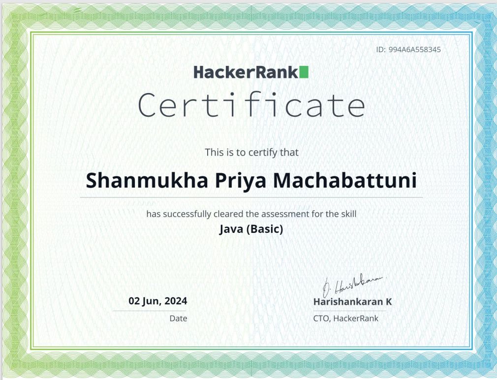 Shanmukha priya Machabattuni on LinkedIn: #java #problemsolving #coding ... Shanmukha priya Machabattuni on LinkedIn: #java #problemsolving #coding ...
