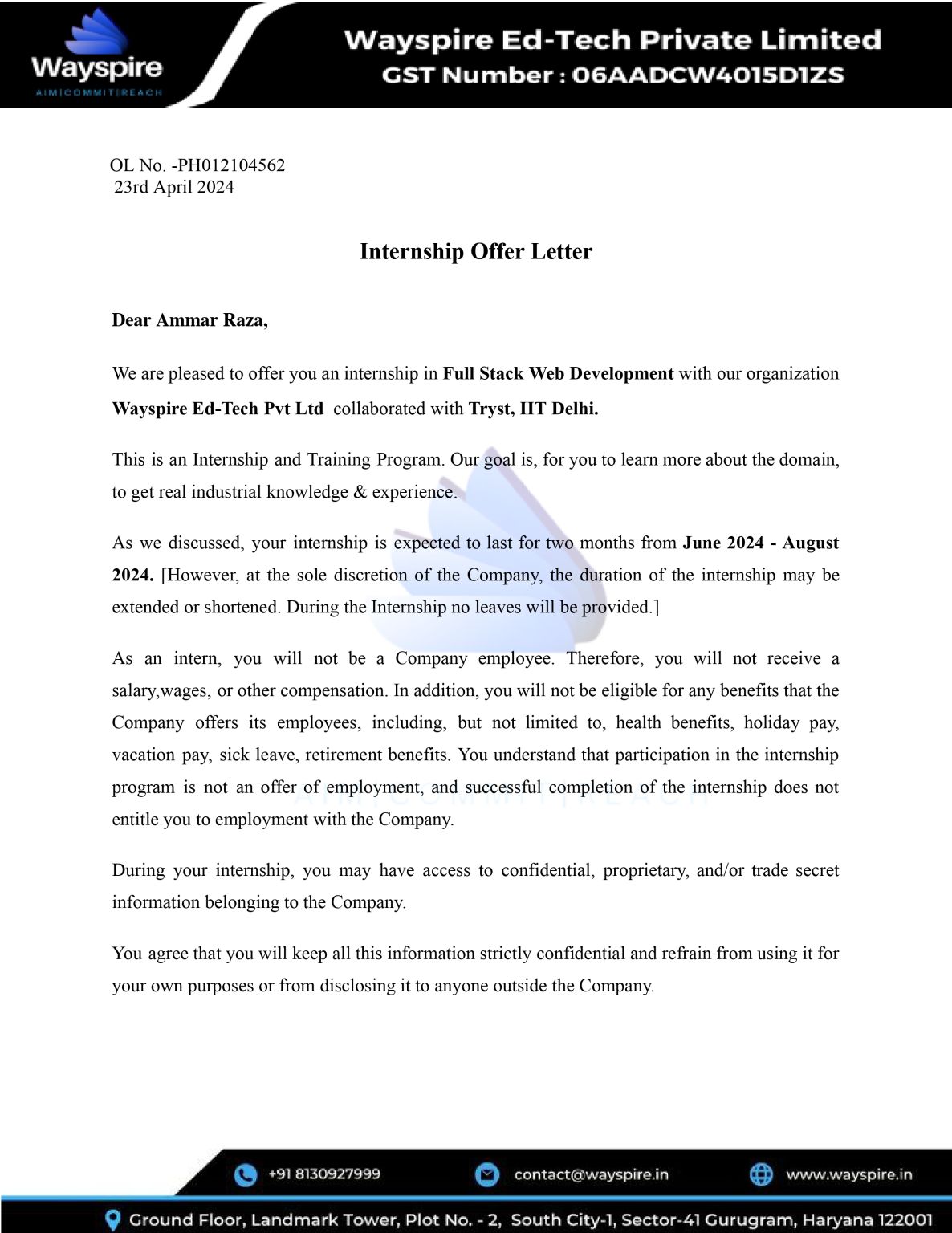 Ammar Raza on LinkedIn: #fullstackdeveloper #internship #webdevelopment Ammar Raza on LinkedIn: #fullstackdeveloper #internship #webdevelopment