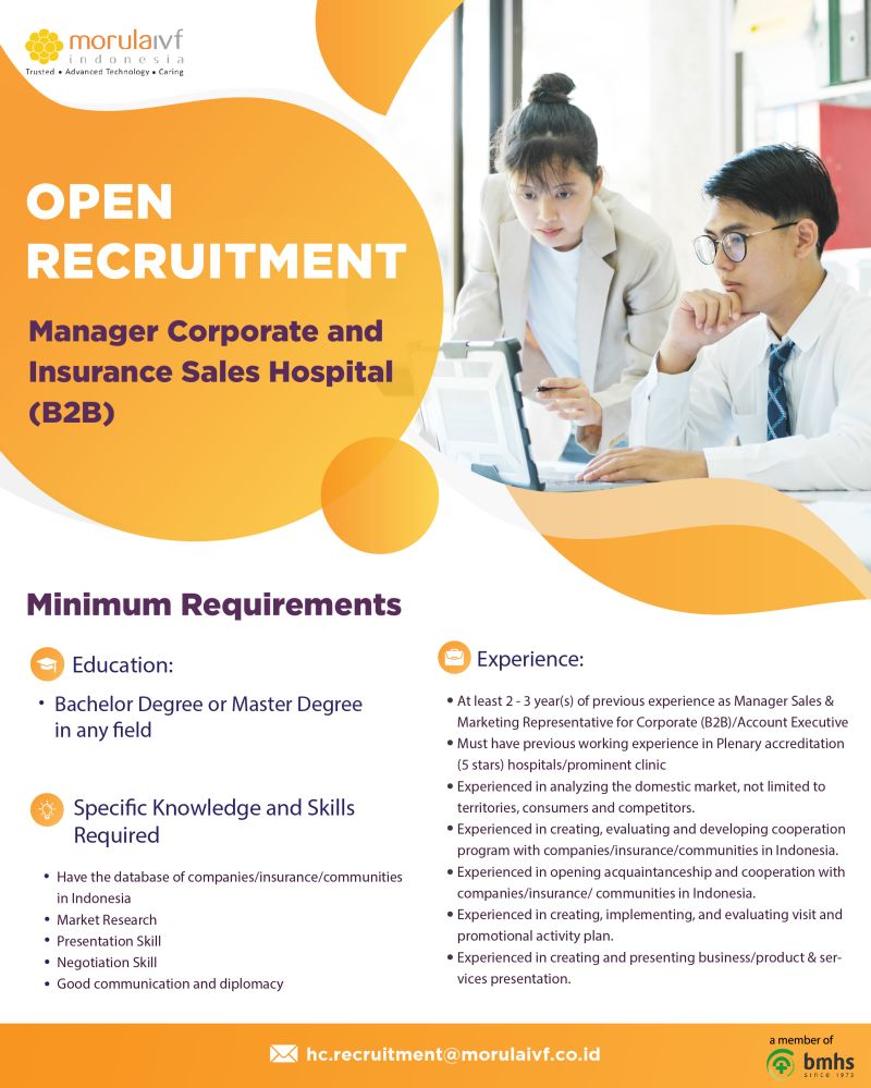 Morula IVF Indonesia (PT. Morula Indonesia) on LinkedIn: #hiring Morula IVF Indonesia (PT. Morula Indonesia) on LinkedIn: #hiring