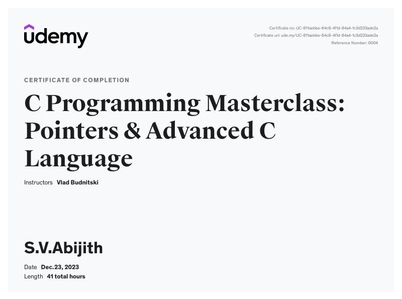 Abijith S V on LinkedIn: #cprogramming #pointers #udemy #tech #learning ... Abijith S V on LinkedIn: #cprogramming #pointers #udemy #tech #learning ...
