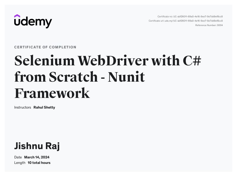 Jishnu Raj on LinkedIn: #udemy Jishnu Raj on LinkedIn: #udemy