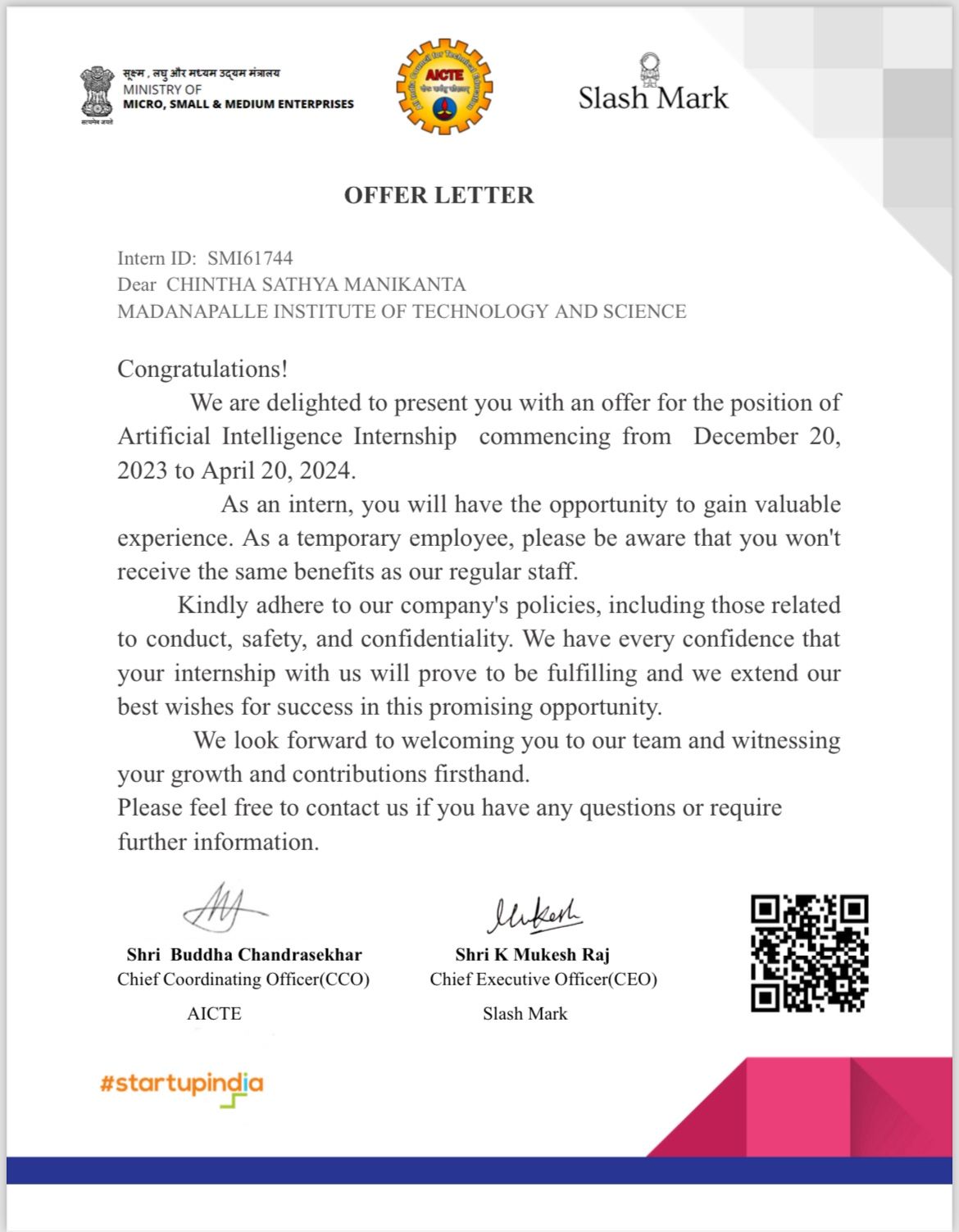 Chintha Sathya Manikanta on LinkedIn: Hello Hi, I am excited to share ... Chintha Sathya Manikanta on LinkedIn: Hello Hi, I am excited to share ...