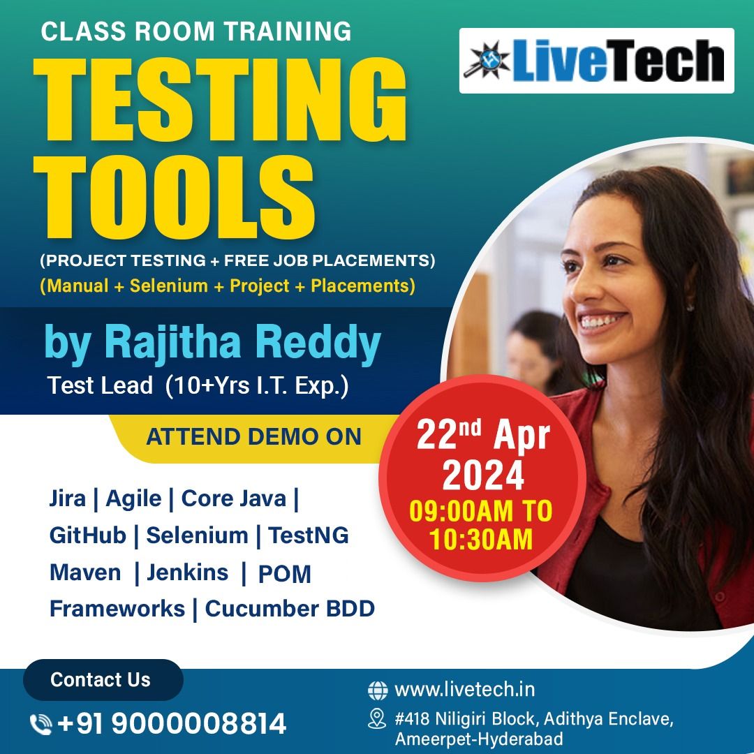 LiveTech QA on LinkedIn: Dear Student, Welcome to LiveTech (India’s No ... LiveTech QA on LinkedIn: Dear Student, Welcome to LiveTech (India’s No ...