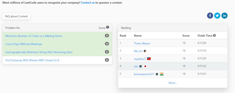 Tanamay Singh on LinkedIn: LeetCode Weekly Contest 400 Here is my ... Tanamay Singh on LinkedIn: LeetCode Weekly Contest 400 Here is my ...