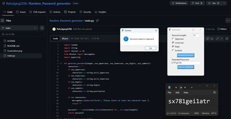 Rahul Garg on LinkedIn: #python #cybersecurity #passwordgenerator Rahul Garg on LinkedIn: #python #cybersecurity #passwordgenerator