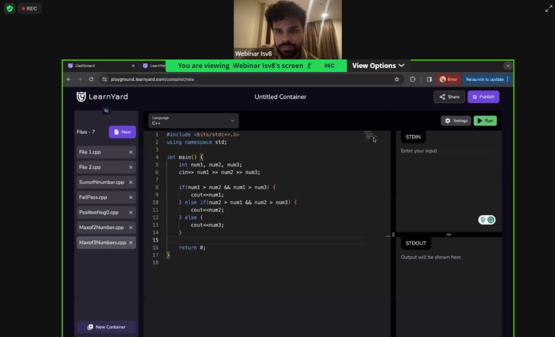 Deepak Kumar on LinkedIn: #programmingskills #cplusplus #dsa #learnyard ... Deepak Kumar on LinkedIn: #programmingskills #cplusplus #dsa #learnyard ...