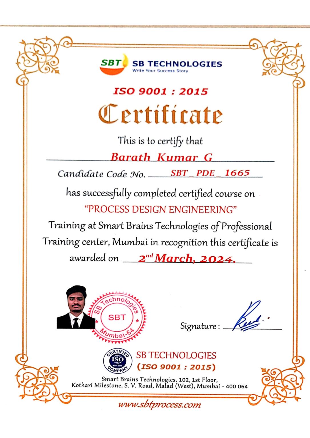 Barath Kumar G on LinkedIn: I am happy to share that I recently ... Barath Kumar G on LinkedIn: I am happy to share that I recently ...