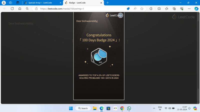 Bishwas Reddy Jonnalagadda on LinkedIn: #dsa #problemsolving #java #python Bishwas Reddy Jonnalagadda on LinkedIn: #dsa #problemsolving #java #python