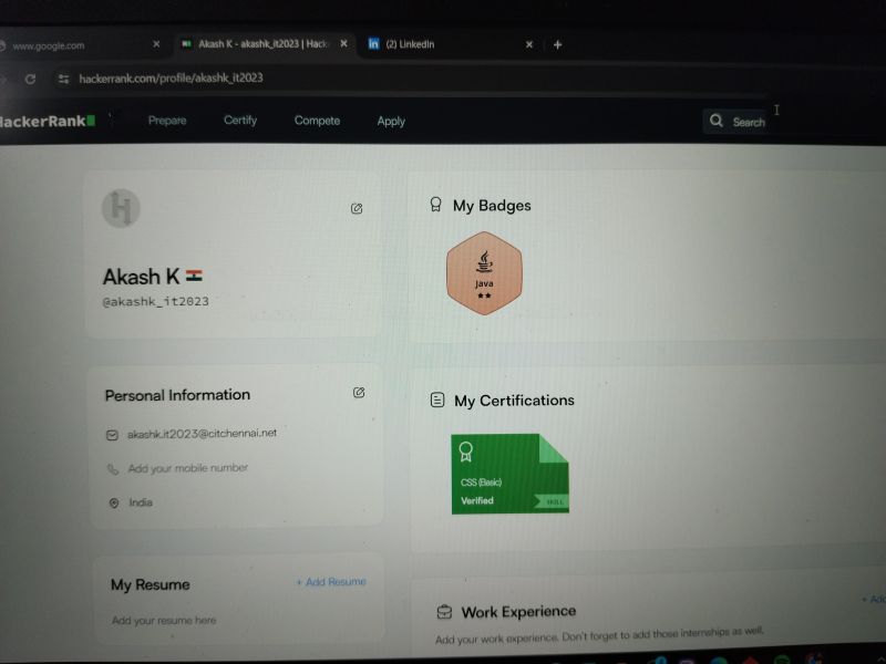 AKASH K on LinkedIn: #hackerrank #java #codingskills #neverstoplearning AKASH K on LinkedIn: #hackerrank #java #codingskills #neverstoplearning