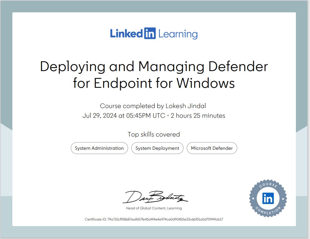 Lokesh Jindal on LinkedIn: #microsoftdefender #threathunting # ... Lokesh Jindal on LinkedIn: #microsoftdefender #threathunting # ...