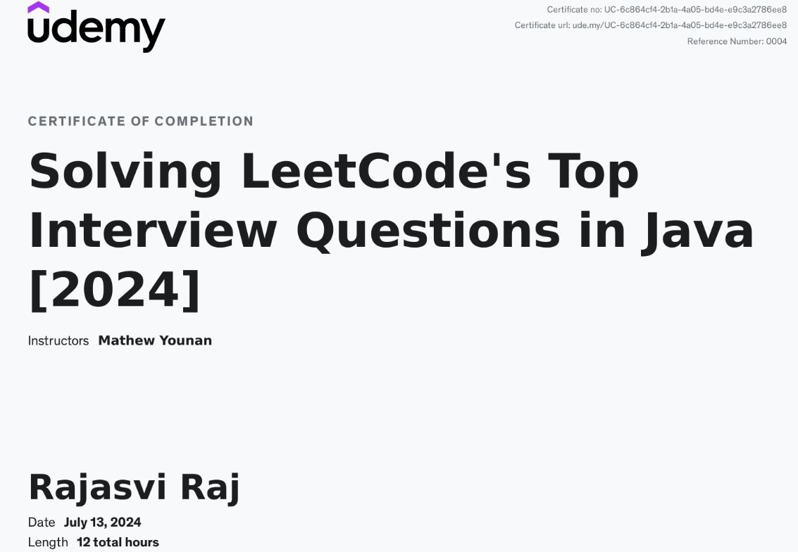 Rajasvi Raj on LinkedIn: #dsa #datastructures #algorithms #udemy # ... Rajasvi Raj on LinkedIn: #dsa #datastructures #algorithms #udemy # ...