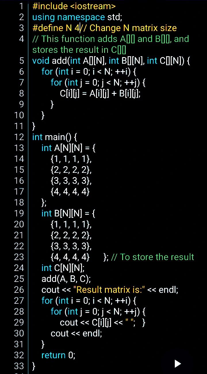Gopal Pandey on LinkedIn: #cplusplus #programming #matrixoperations Gopal Pandey on LinkedIn: #cplusplus #programming #matrixoperations