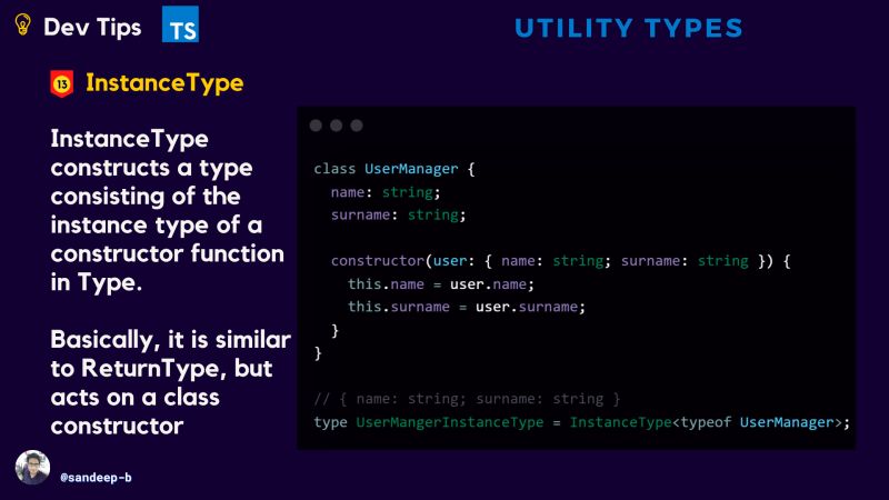 Sandeep Balachandran on LinkedIn: #sandtips #typescript #webdev #js Sandeep Balachandran on LinkedIn: #sandtips #typescript #webdev #js