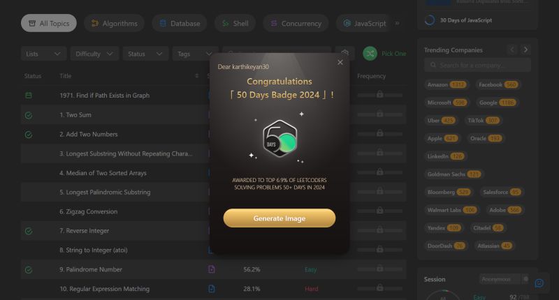 Karthikeyan Marimuthu on LinkedIn: #leetcode #problemsolving #streak # ... Karthikeyan Marimuthu on LinkedIn: #leetcode #problemsolving #streak # ...