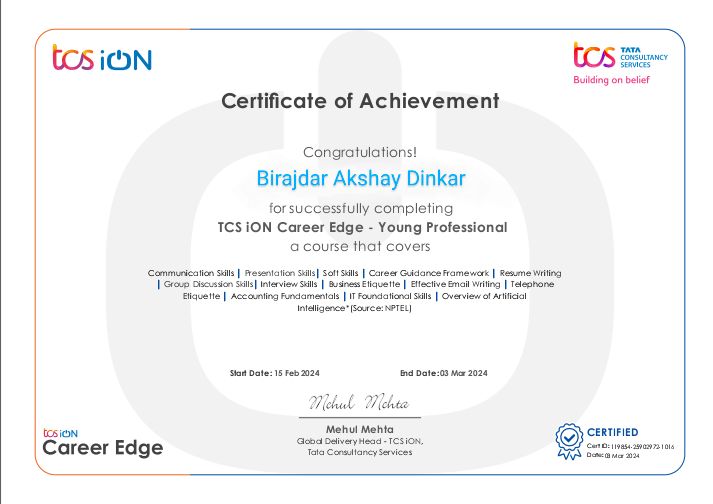 Akshay Birajdar on LinkedIn: #tcsion #career Akshay Birajdar on LinkedIn: #tcsion #career