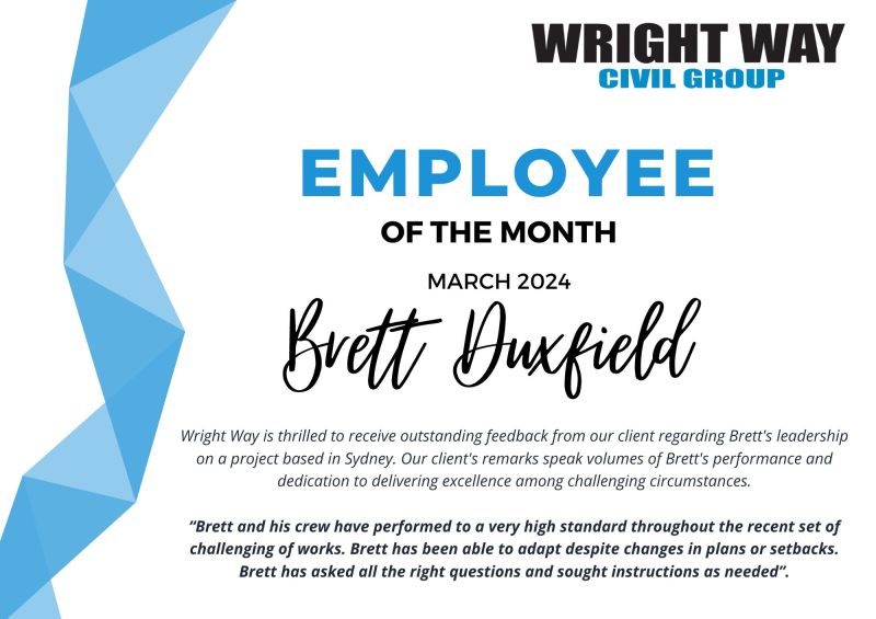 Wright Way Plumbing & Civil on LinkedIn: Congratulations to Brett on ... Wright Way Plumbing & Civil on LinkedIn: Congratulations to Brett on ...