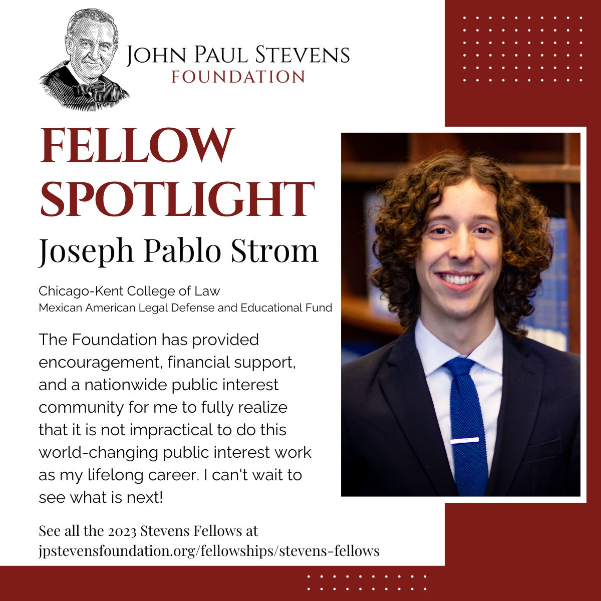 John Paul Stevens Foundation on LinkedIn: Congratulations to Joseph ... John Paul Stevens Foundation on LinkedIn: Congratulations to Joseph ...