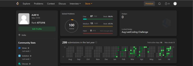 Ajay k on LinkedIn: #leetcode #coding #achievement # ... Ajay k on LinkedIn: #leetcode #coding #achievement # ...
