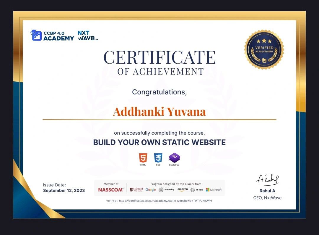 Yuvana Addhanki on LinkedIn: #ccbp #html #css #bootstrap #coding # ... Yuvana Addhanki on LinkedIn: #ccbp #html #css #bootstrap #coding # ...