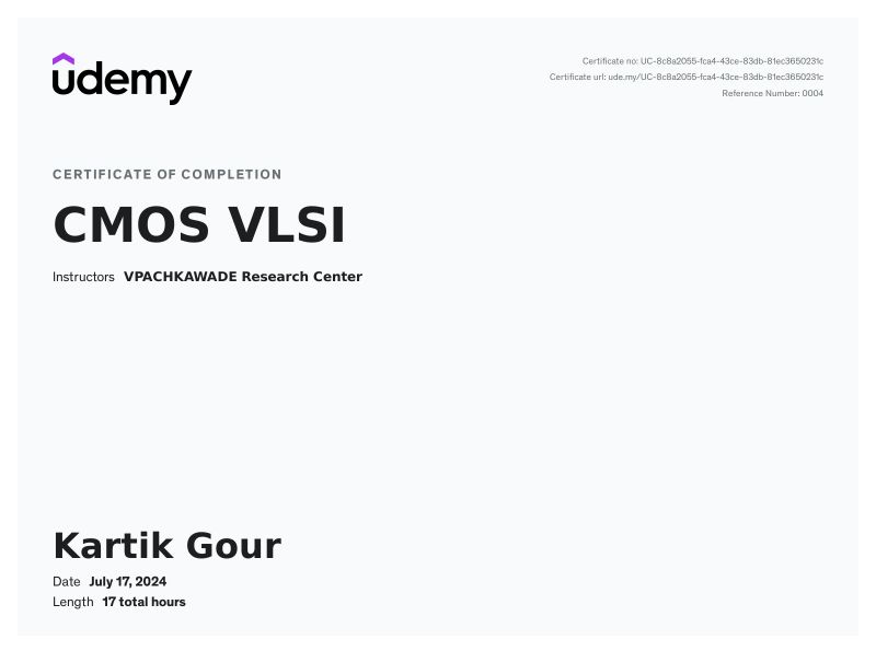 Kartik Gour on LinkedIn: #udemy #cmosvlsi #mosfet Kartik Gour on LinkedIn: #udemy #cmosvlsi #mosfet