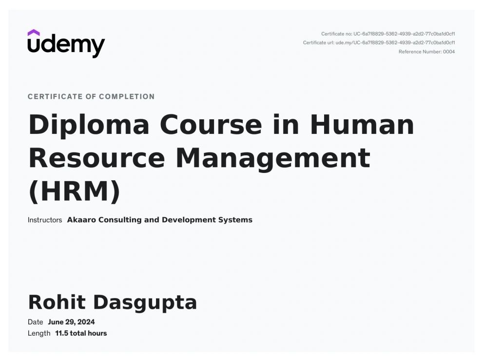 Rohit Dasgupta on LinkedIn: Completed my Diploma course in Human ... Rohit Dasgupta on LinkedIn: Completed my Diploma course in Human ...