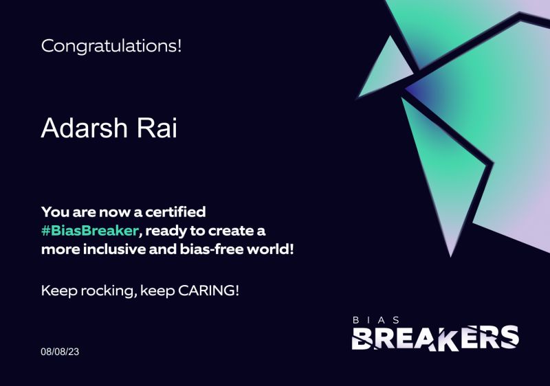 ADARSH RAI on LinkedIn: #nagarro #biasbreaker #biasawareness # ... ADARSH RAI on LinkedIn: #nagarro #biasbreaker #biasawareness # ...