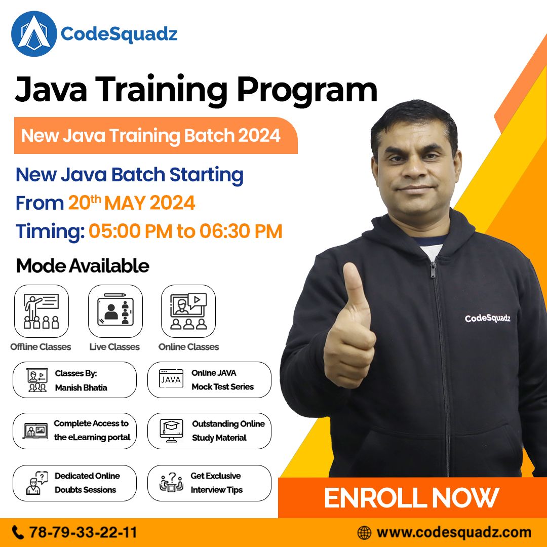 Manish Bhatia on LinkedIn: #javatraining #javaprogramming #newbatch # ... Manish Bhatia on LinkedIn: #javatraining #javaprogramming #newbatch # ...