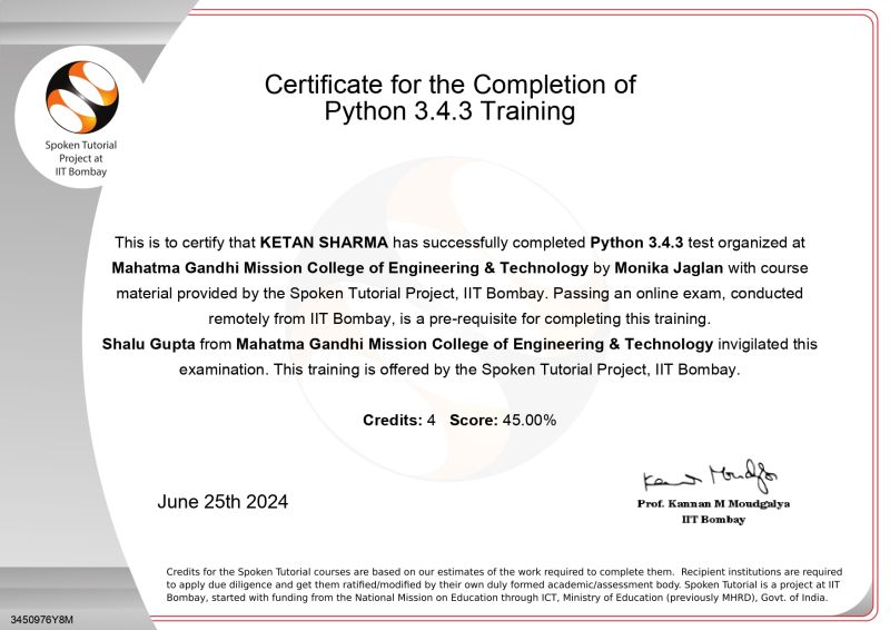 Ketan Sharma on LinkedIn: #python #programming #training #achievement # ... Ketan Sharma on LinkedIn: #python #programming #training #achievement # ...
