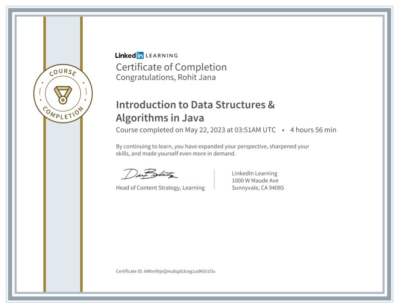 Rohit Jana on LinkedIn: Certificate of Completion Rohit Jana on LinkedIn: Certificate of Completion