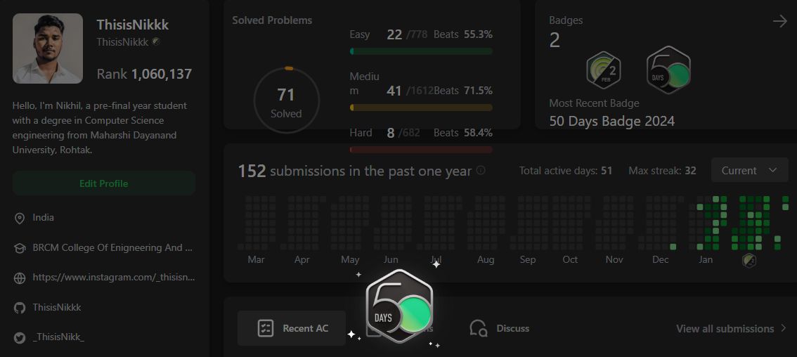 Nikhil Siwan on LinkedIn: #leetcode #consistency #leetcodechallenge # ... Nikhil Siwan on LinkedIn: #leetcode #consistency #leetcodechallenge # ...
