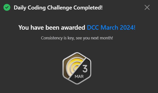 Rimjhim Shrivastava on LinkedIn: Earned LeetCode 2024 March Badge Rimjhim Shrivastava on LinkedIn: Earned LeetCode 2024 March Badge