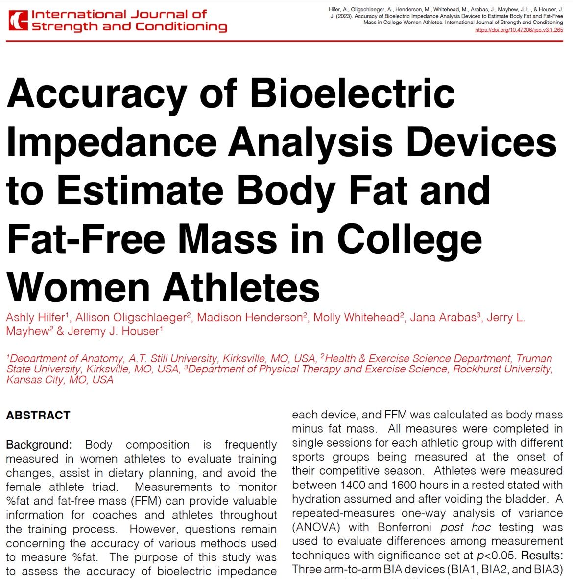 IUSCA on LinkedIn: 🚨Published Today🚨 Accuracy of Bioelectric Impedance ... IUSCA on LinkedIn: 🚨Published Today🚨 Accuracy of Bioelectric Impedance ...