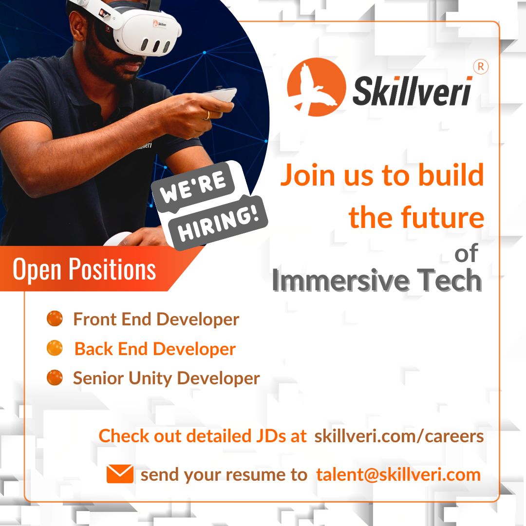 Skillveri MR & XR Simulations on LinkedIn: #hiringalert #hiring # ... Skillveri MR & XR Simulations on LinkedIn: #hiringalert #hiring # ...