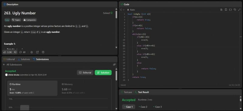 Solved problem number 263 on #100daysleetcodechallenge | Shinie Kiruba ... Solved problem number 263 on #100daysleetcodechallenge | Shinie Kiruba ...