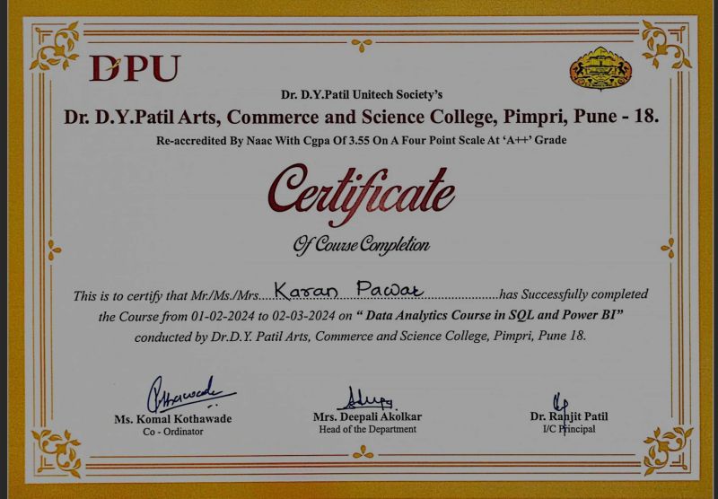 Karan Pawar on LinkedIn: #dataanalytics #sql #powerbi #continuouslearning Karan Pawar on LinkedIn: #dataanalytics #sql #powerbi #continuouslearning