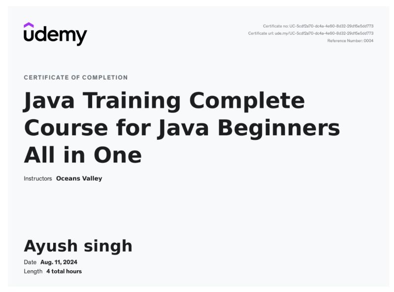 Ayush Singh on LinkedIn: #java #programming #udemy #learning # ... Ayush Singh on LinkedIn: #java #programming #udemy #learning # ...