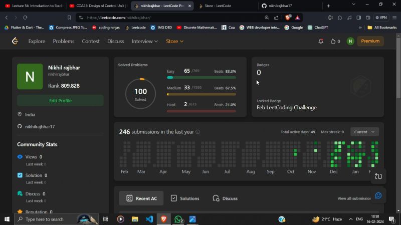 Nikhil Rajbhar on LinkedIn: #leetcode #codingjourney Nikhil Rajbhar on LinkedIn: #leetcode #codingjourney