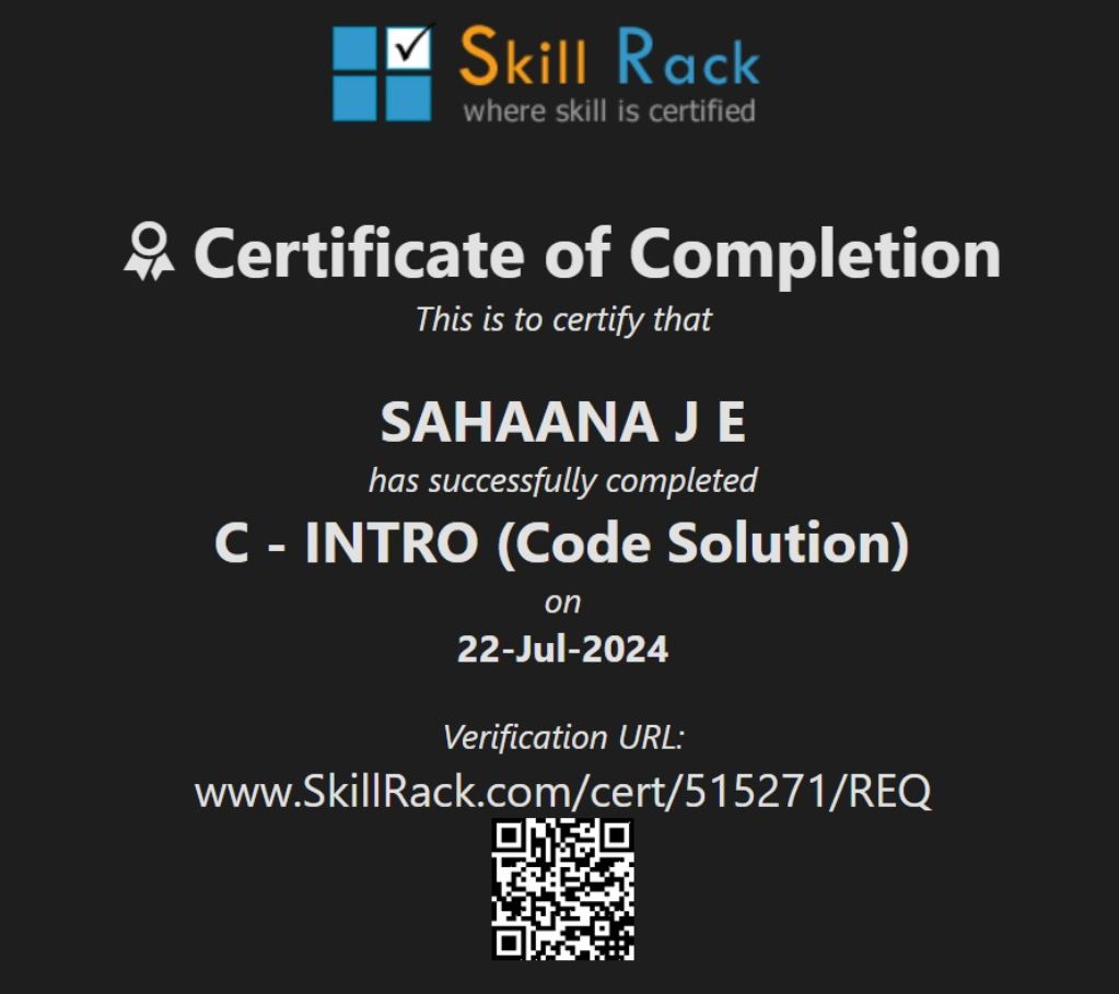 Sahaana JE on LinkedIn: #programming #coding #skillrack #cpython # ... Sahaana JE on LinkedIn: #programming #coding #skillrack #cpython # ...