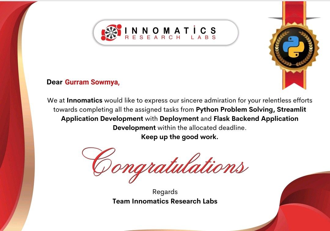 Gurram Sowmya on LinkedIn: #datascience #python Gurram Sowmya on LinkedIn: #datascience #python