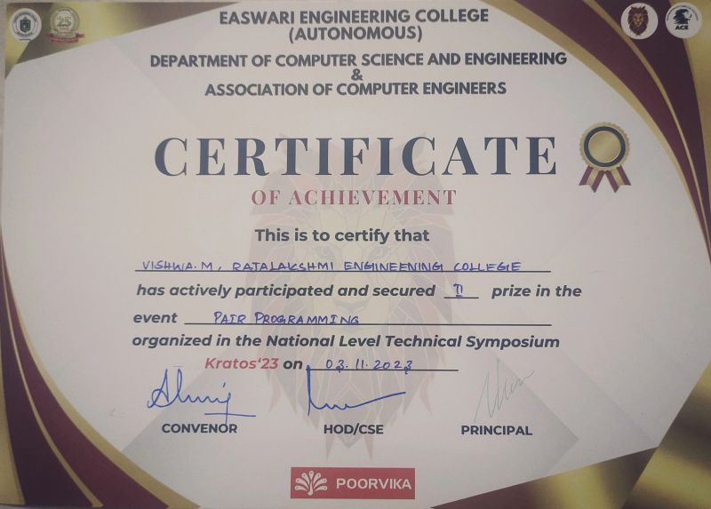 VISHWA M on LinkedIn: #programmingcontest #achievement #problemsolving ... VISHWA M on LinkedIn: #programmingcontest #achievement #problemsolving ...